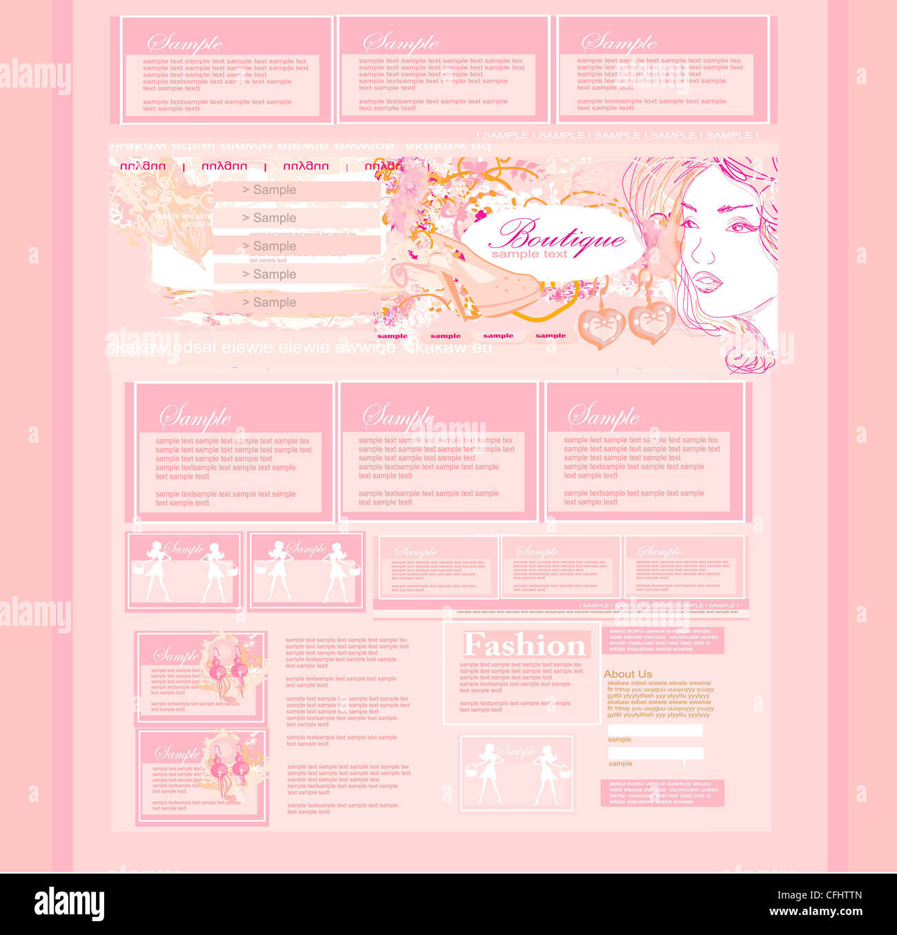 Fashion shopping Website template Stock Photo - Alamy