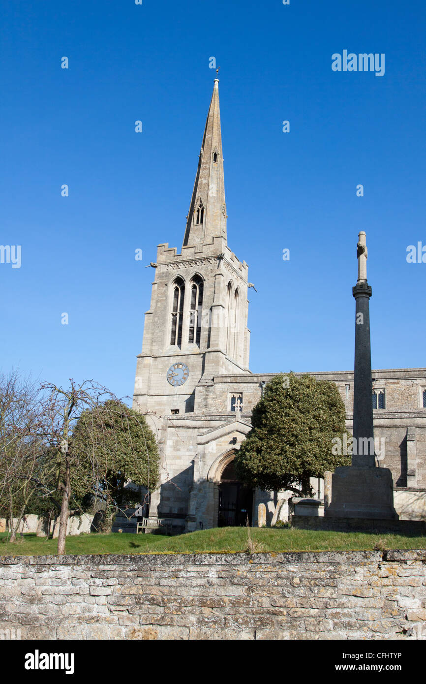 St Nicholas Church, Bulwick, Northamptonshire, England, UK Stock Photo ...