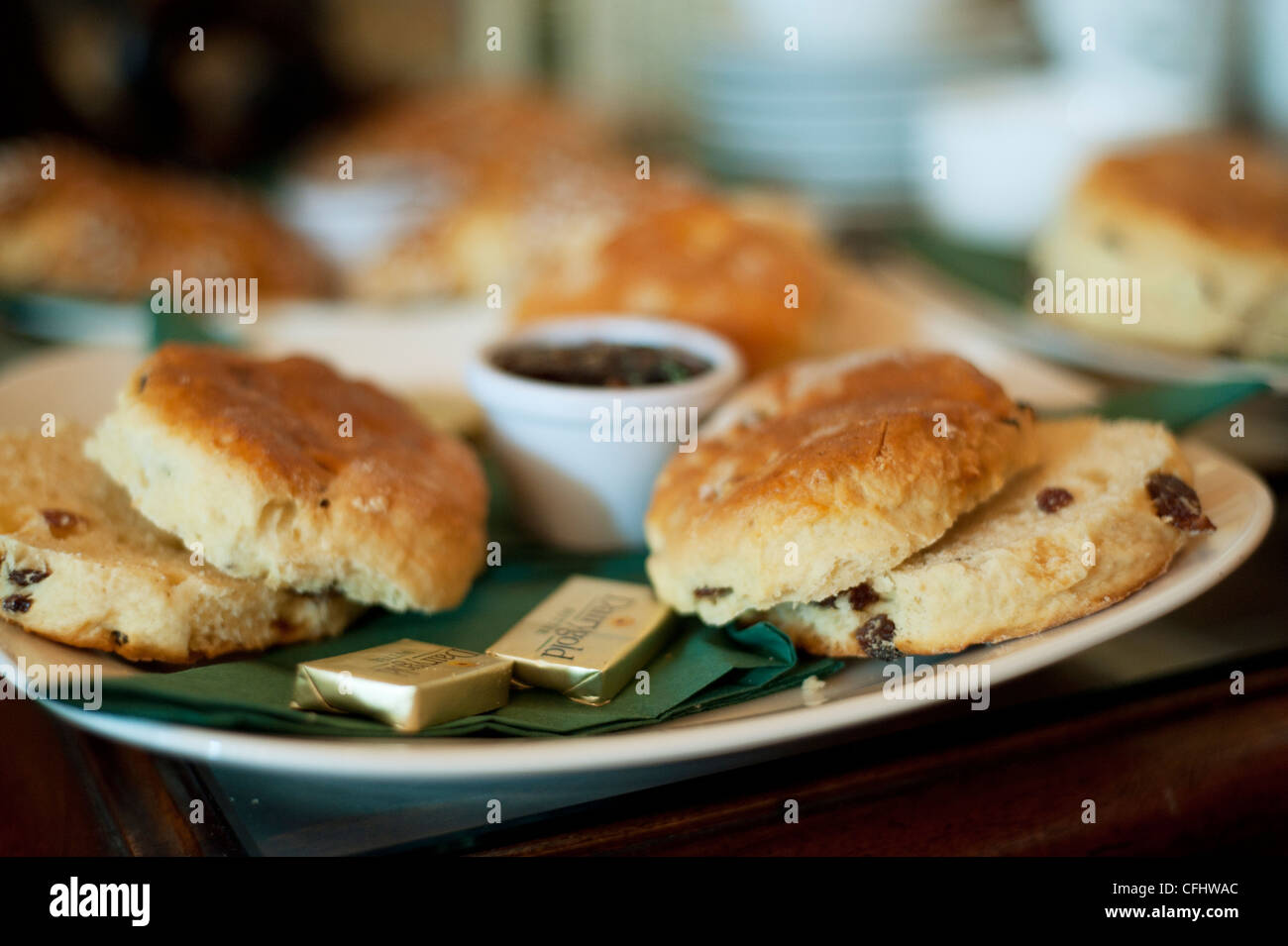 traditional raisins scones with butter. Jimmy Griffins Bakery, Galway ...