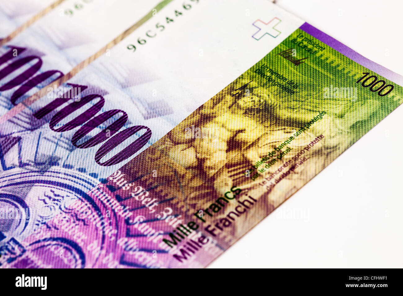 Swiss banknotes, several thousand of Swiss Francs, cash, paper money ...