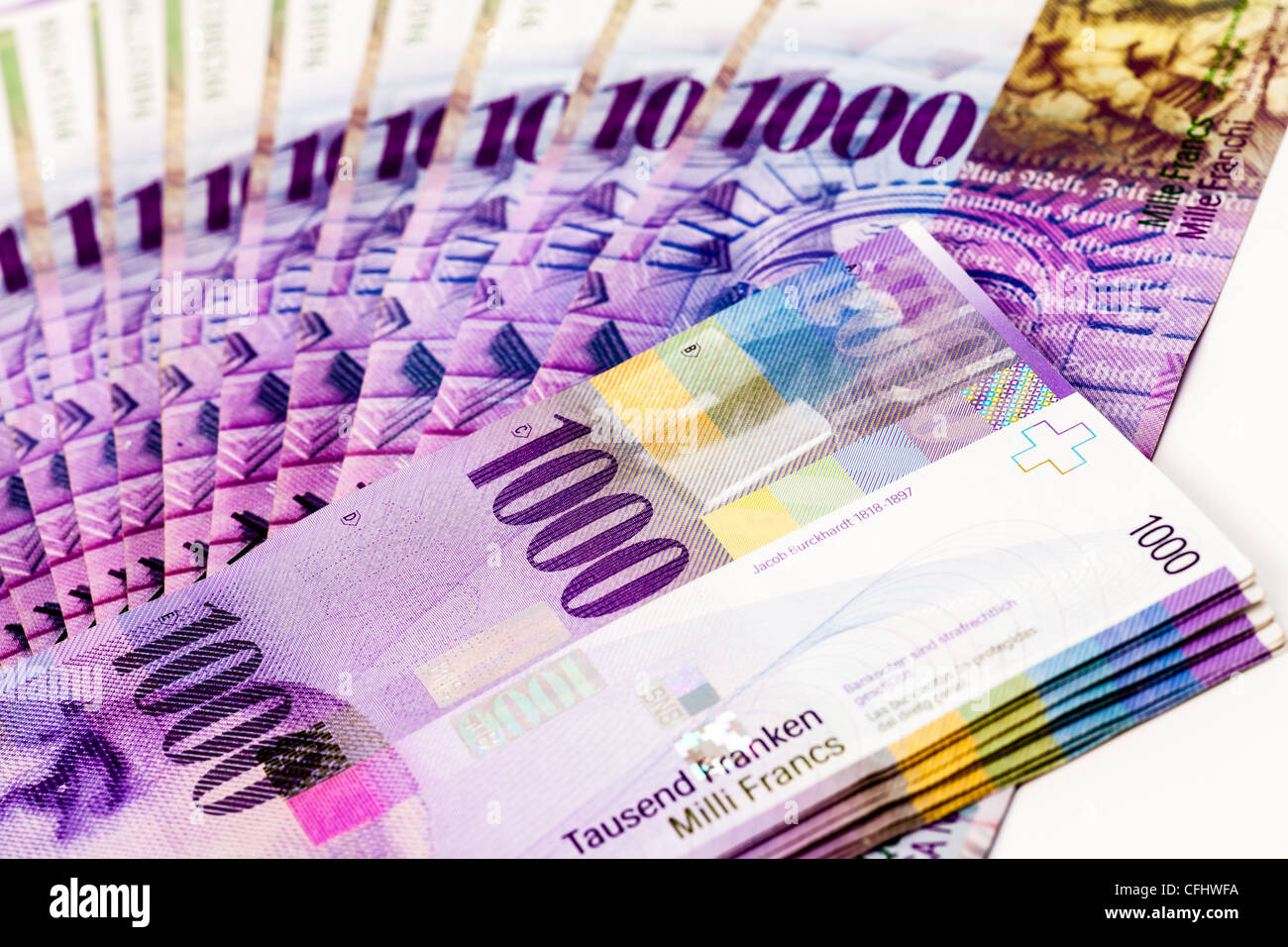 Bill means of payment swiss franc francs hi-res stock photography and ...