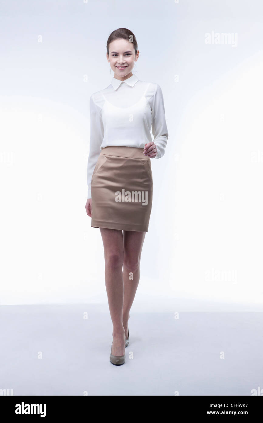 The standing woman from the front Stock Photo - Alamy