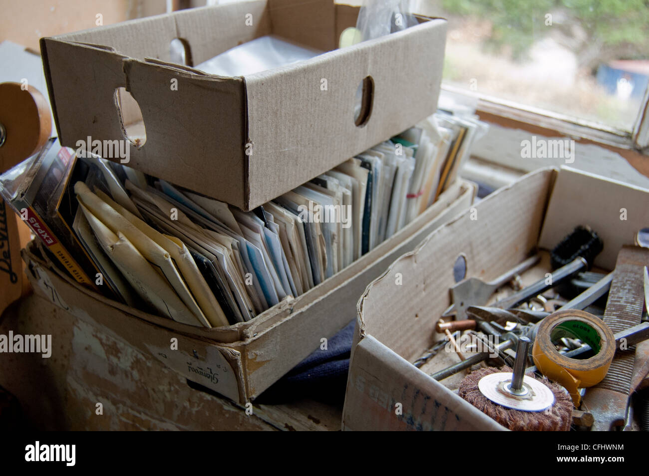 A box of old letter and post Stock Photo - Alamy