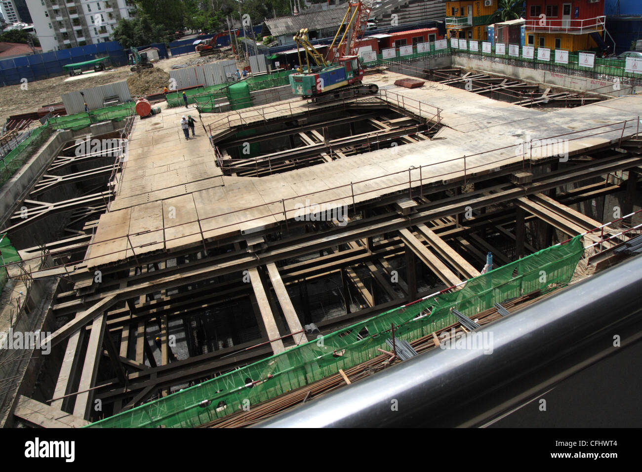 Construction site near BTS station in Bangkok Stock Photo - Alamy
