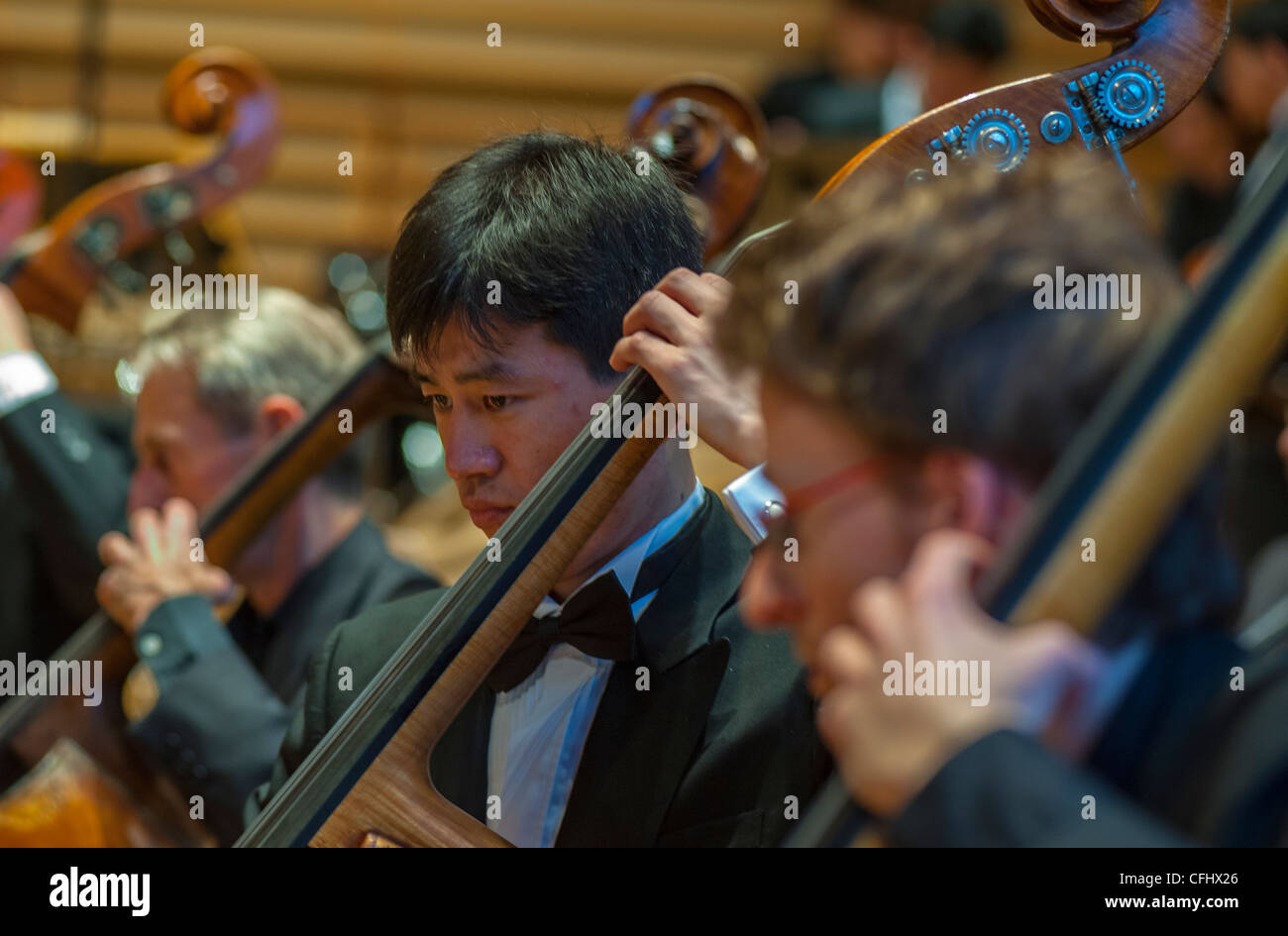 Paris, France, North Korean Symphony Orchestra "the Unhasu Orchestra ...