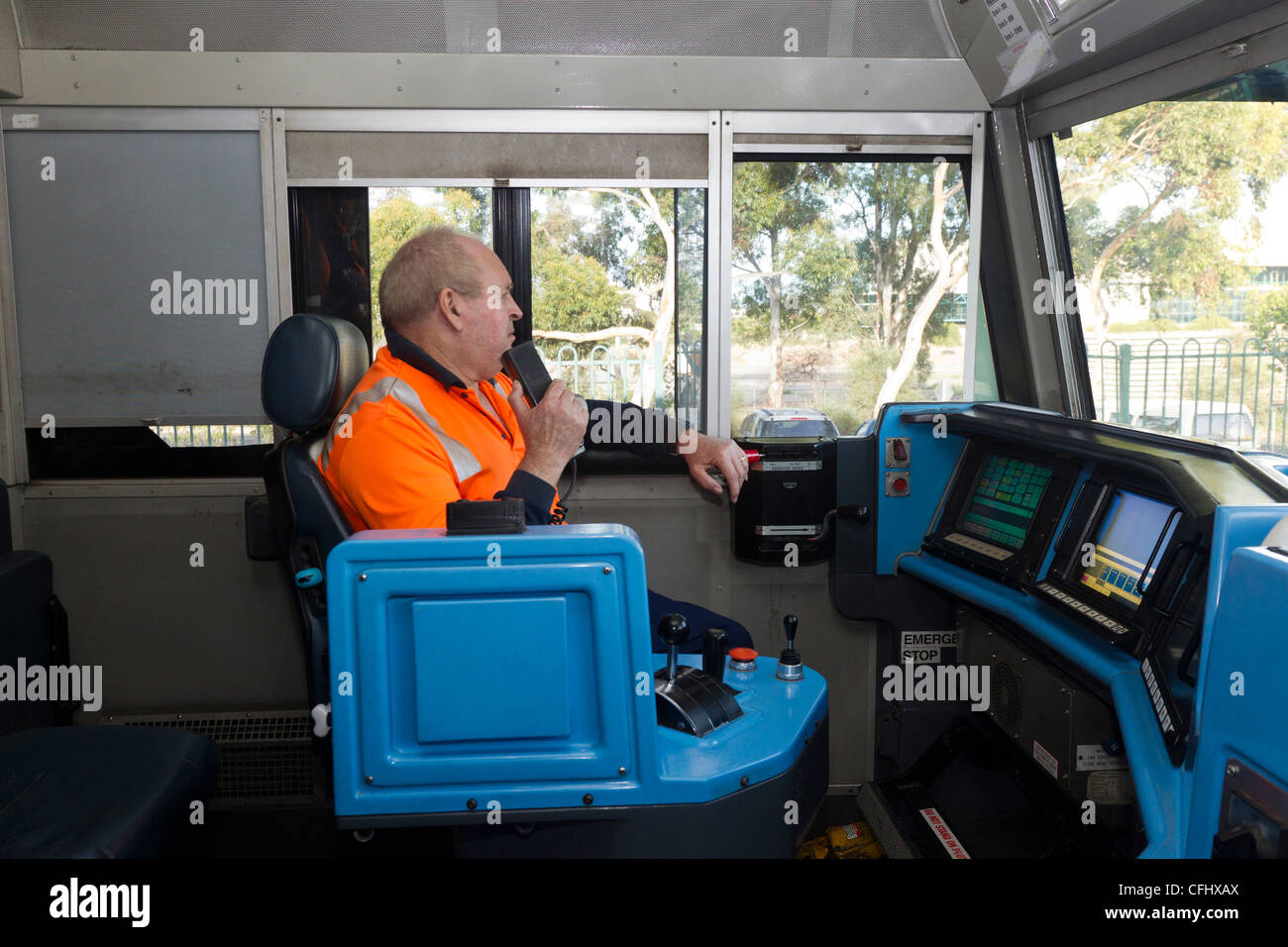 India Pacific Inside Cab Of Locomotive Terminal Stock Photo - Alamy