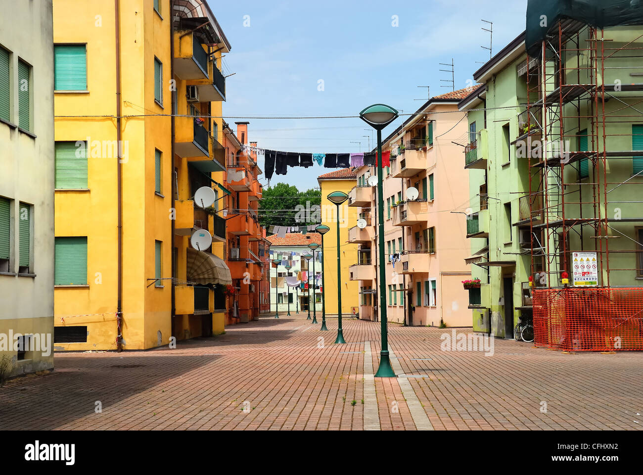 Venice, Marghera, Italy. Marghera : workers' houses Stock Photo - Alamy