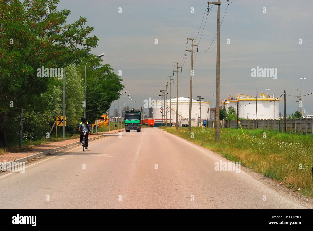 Venice, Marghera, Italy. The industrial area of Porto Marghera Stock ...