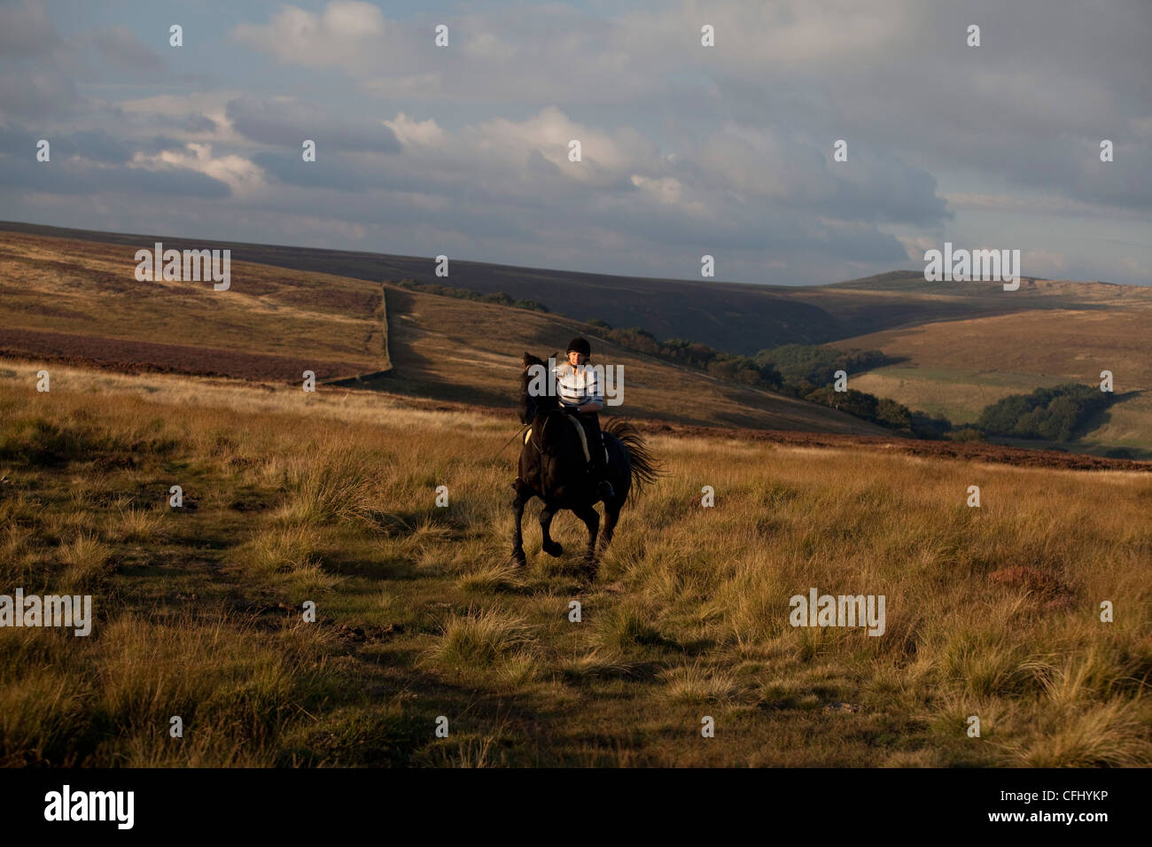 Horse riding on the Yorkshire Moors Stock Photo - Alamy