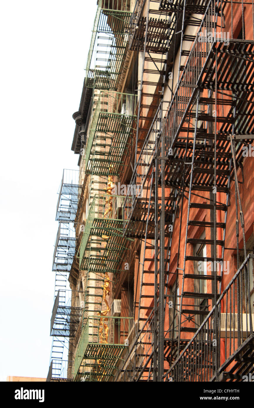 NYC Fire escapes Stock Photo - Alamy
