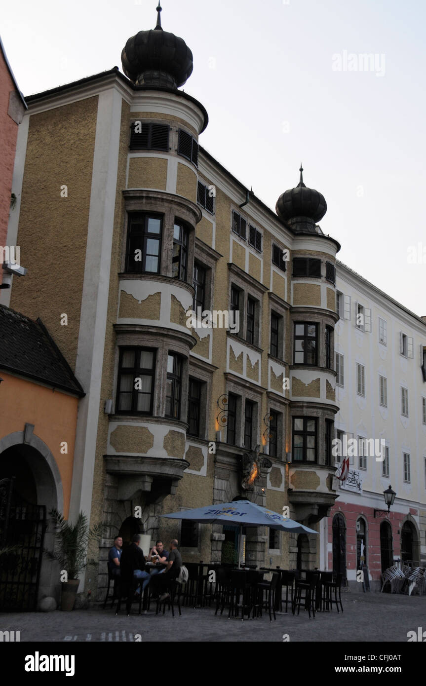 A domed building in the Linz old quarter of Linz, Austria. It was once ...