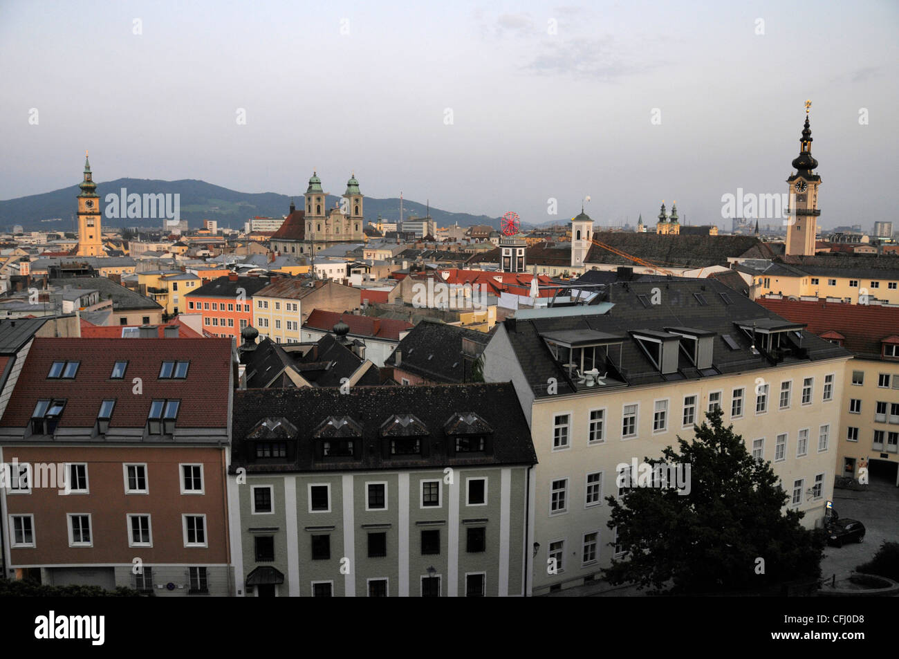 Skyline of Linz, Austria Stock Photo - Alamy
