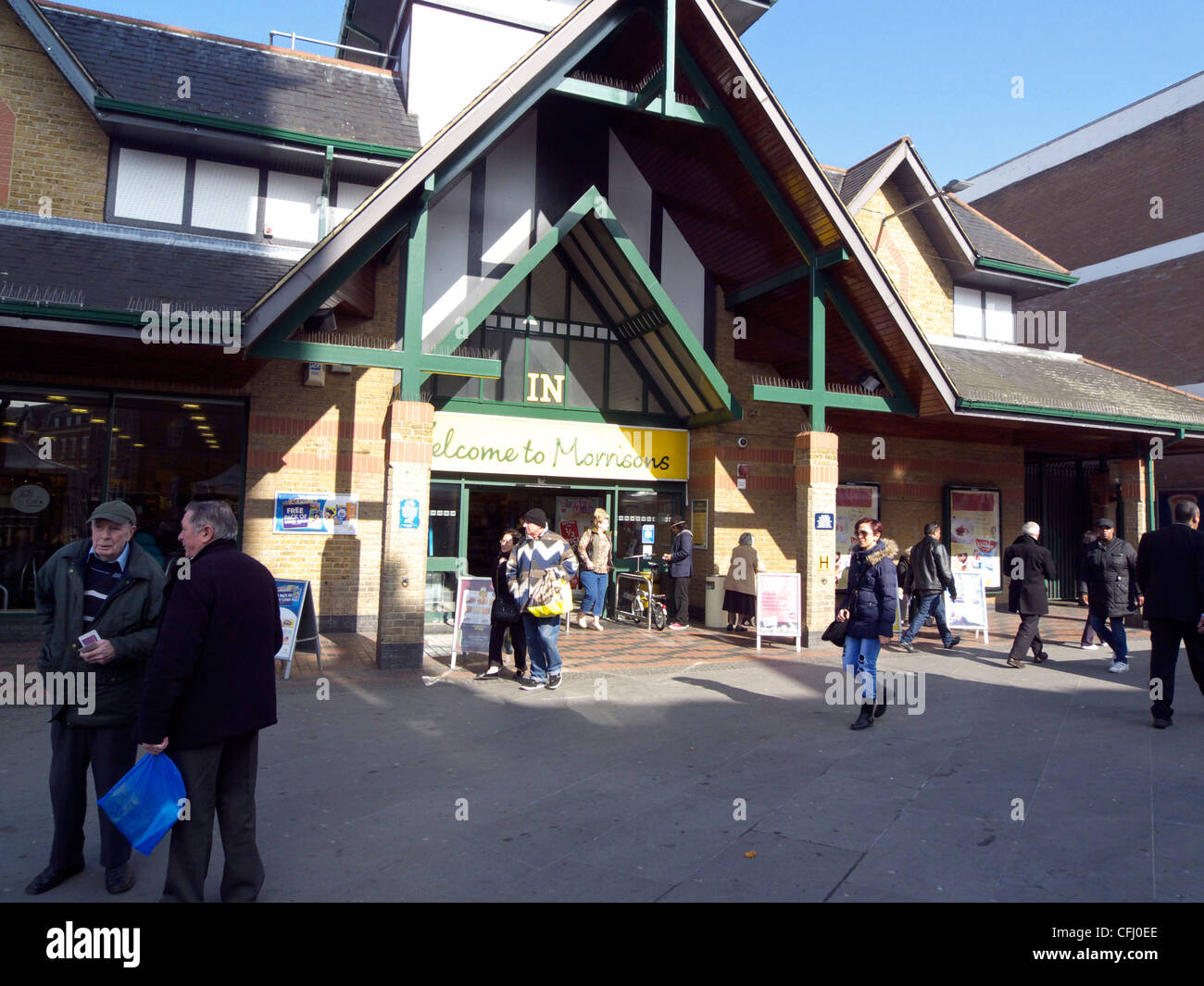 united kingdom west london acton the weekly market outside morrisons ...