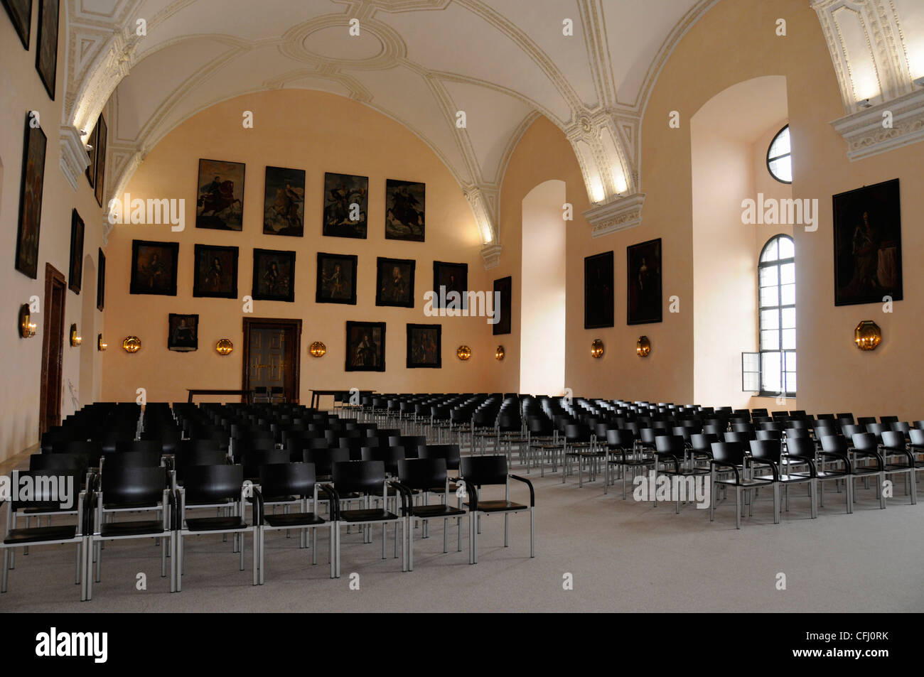 Hall of the Great Knights with a fine display of family portrait ...