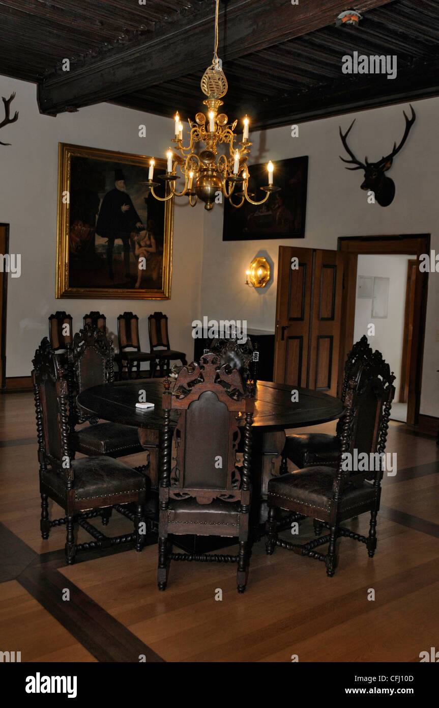 The Coburg rooms at Schloss Greinburg (Greenburg Castle) in the village ...