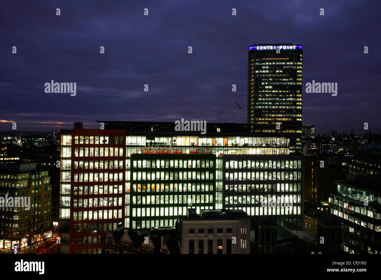 Skyline view of Central St Giles development and Centre Point, St Giles ...