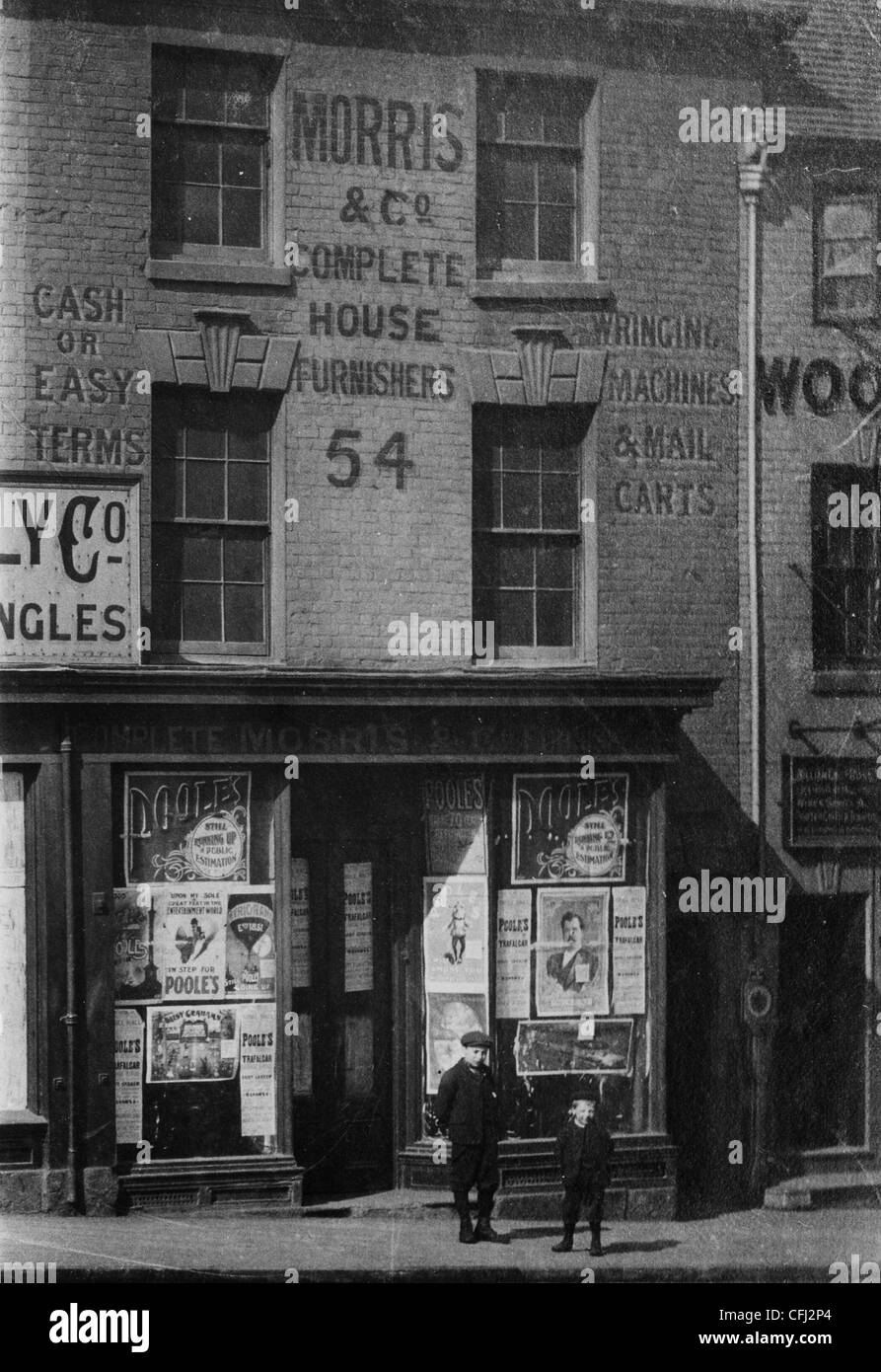 Shop Front, Morris & Company, Wolverhampton, 30 Mar 1907 Stock Photo ...