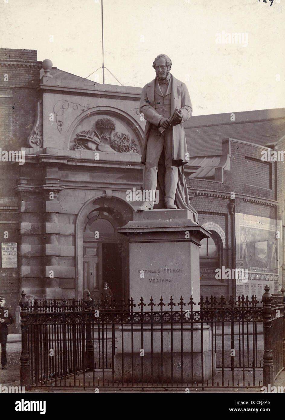 Charles Pelham Villiers Statue, Snow Hill, Wolverhampton, c 1910 Stock ...
