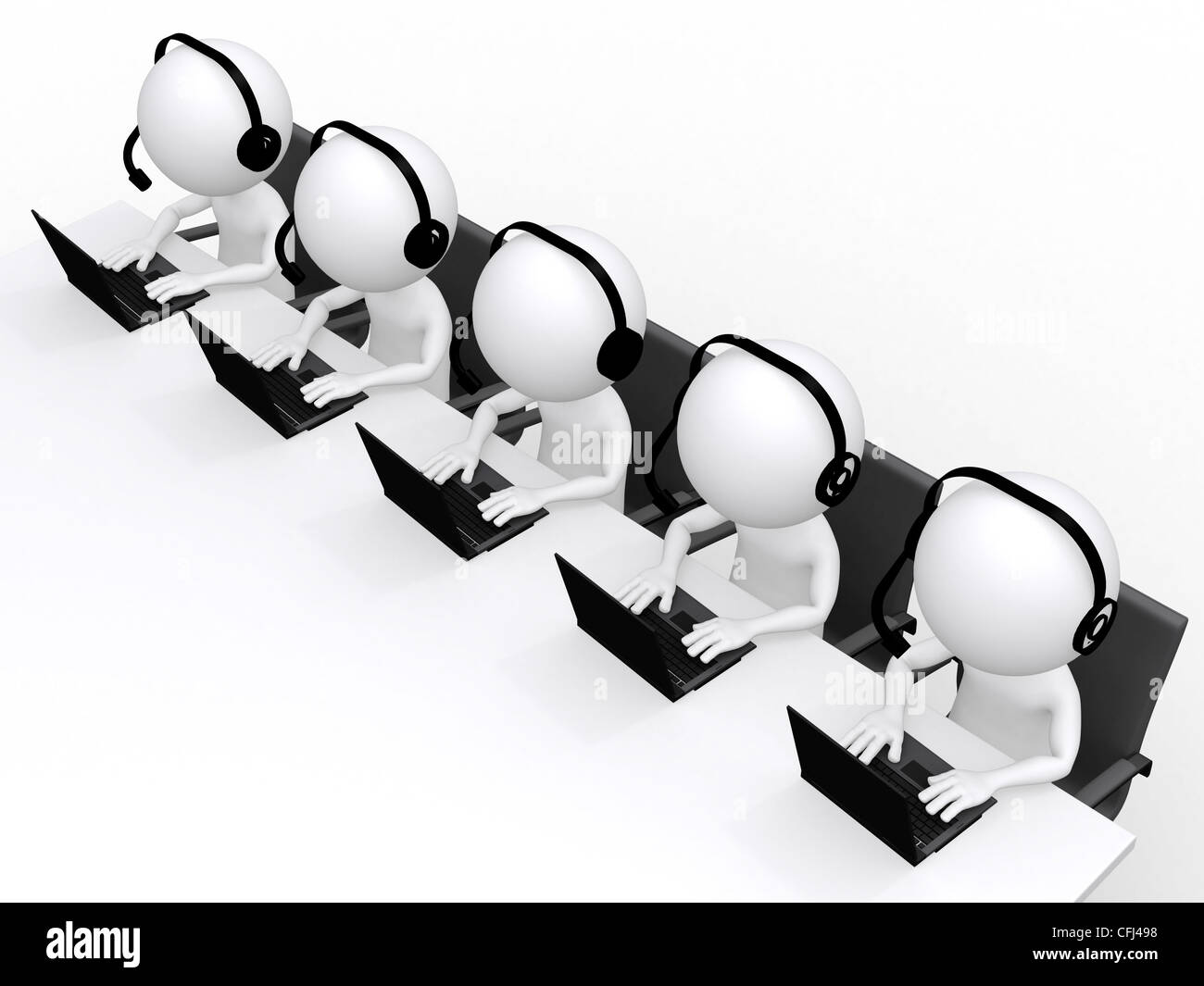 3d man support center isolated on white Stock Photo - Alamy