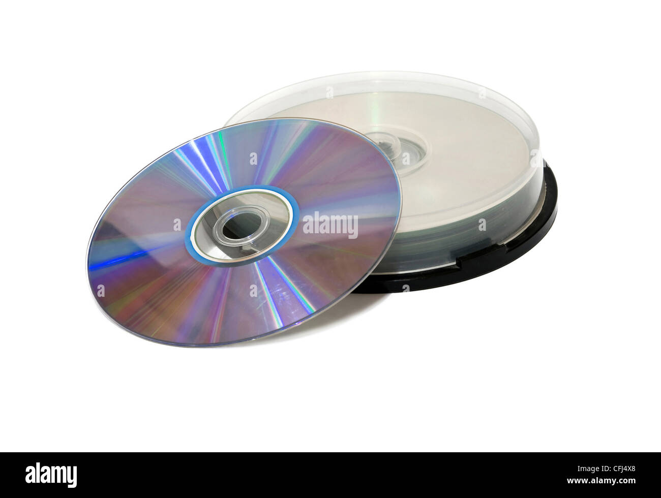 many CD's isolated on the white background Stock Photo - Alamy