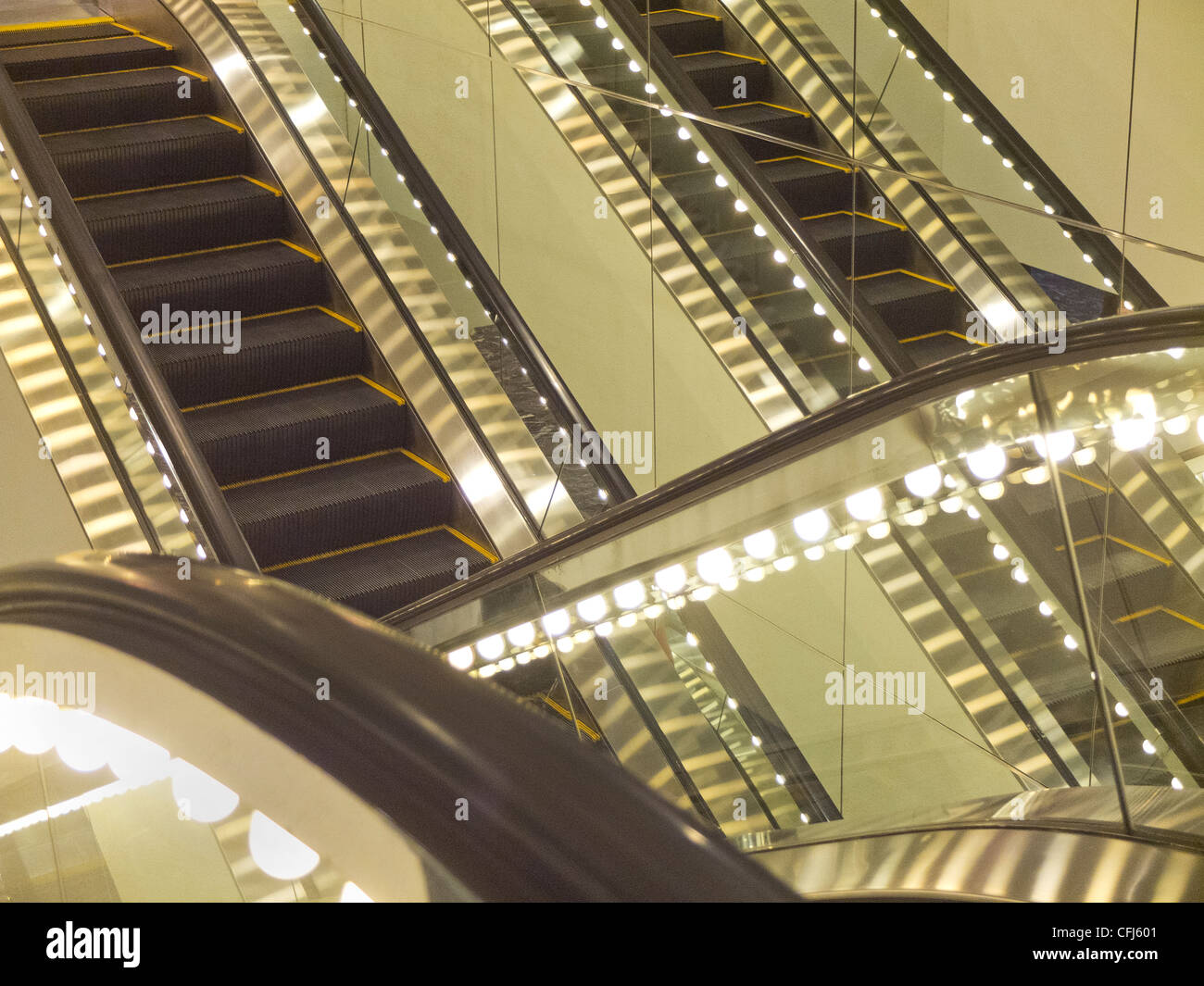 group of escalators Stock Photo - Alamy