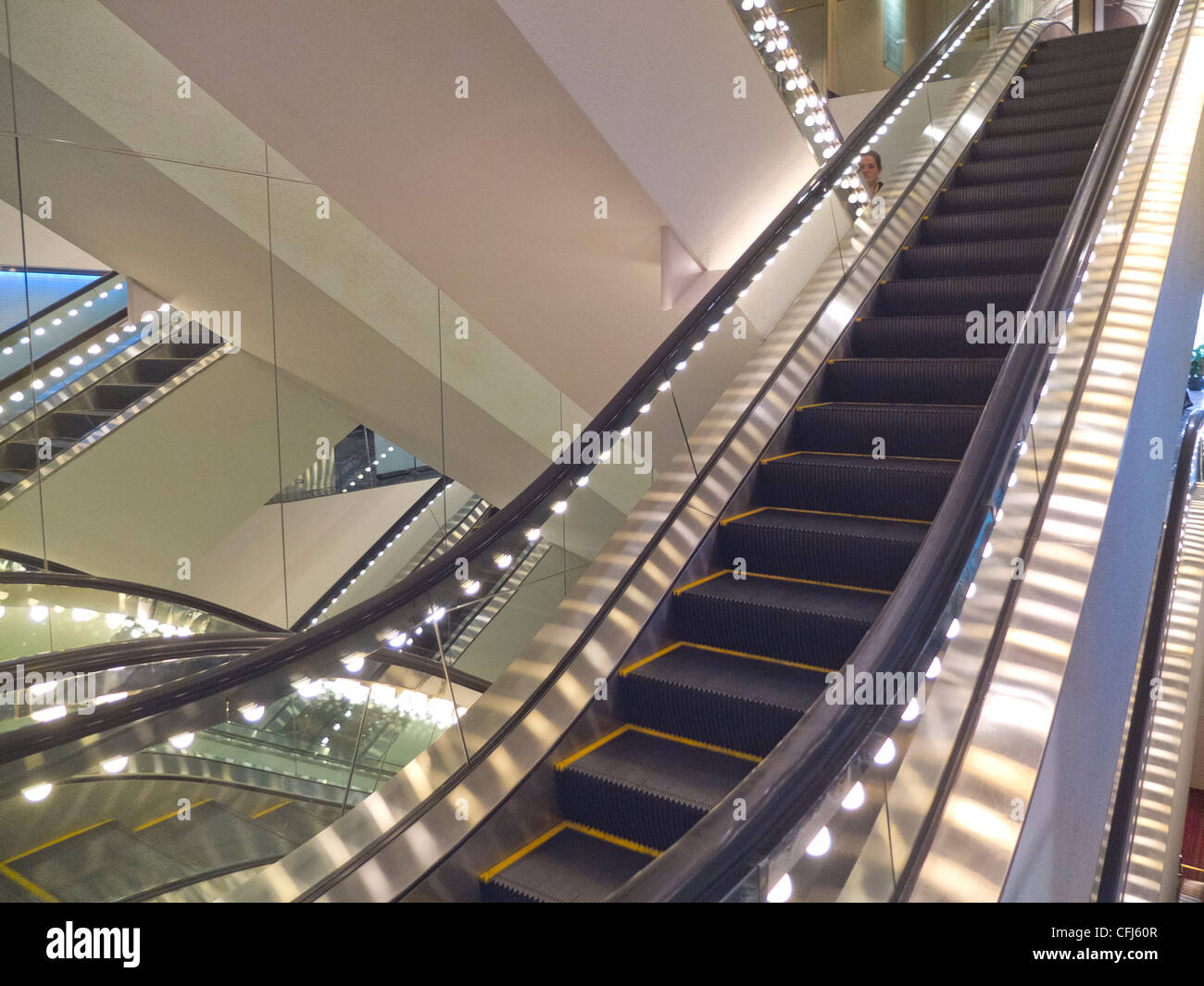 group of escalators Stock Photo - Alamy