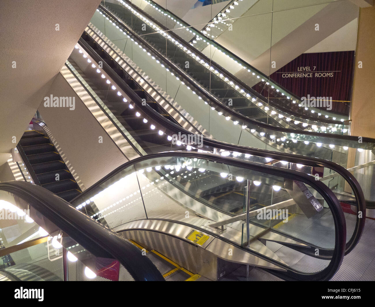 group of escalators Stock Photo - Alamy
