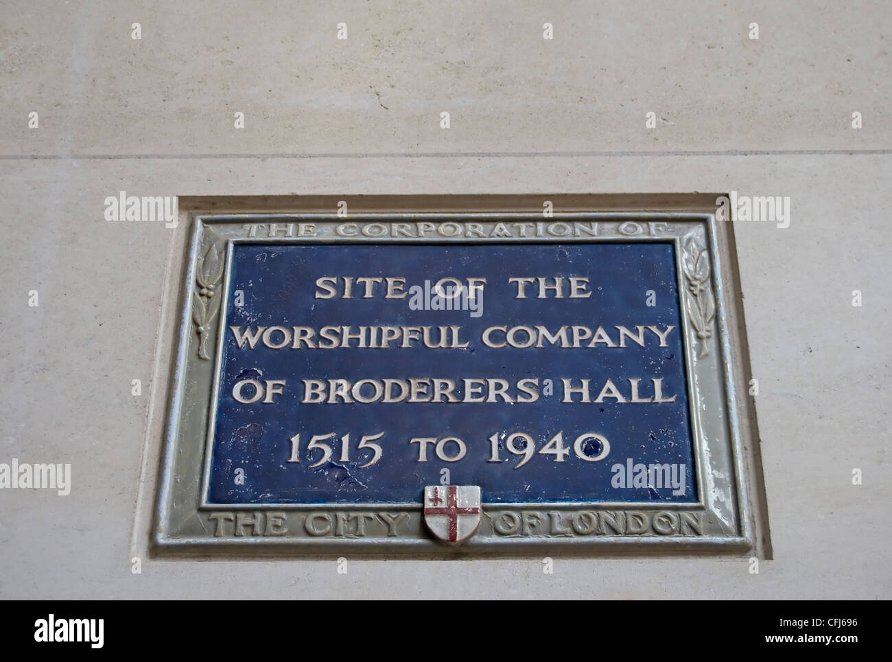 city of london blue plaque marking the site of the worshipful company ...