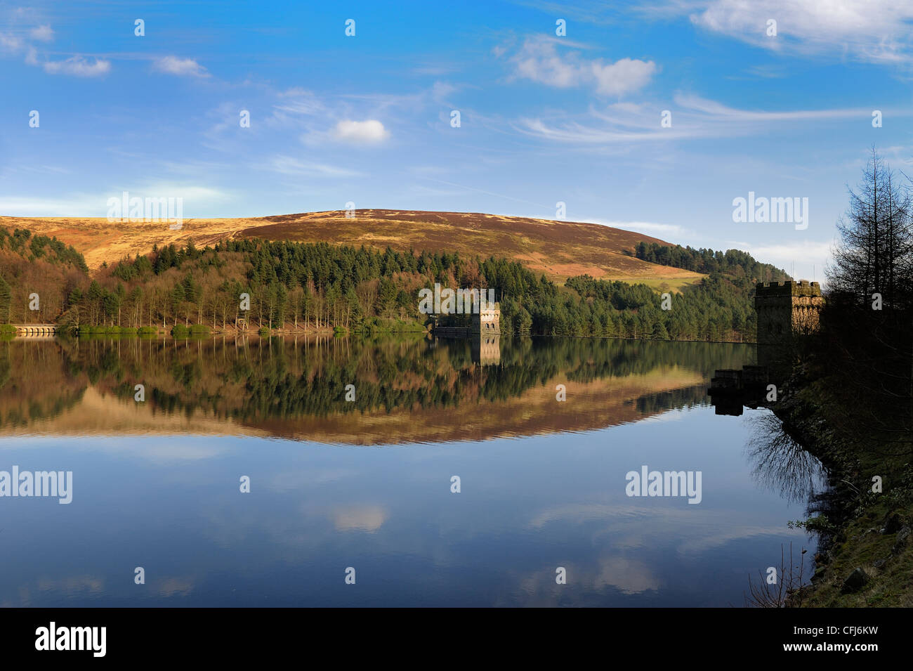 derwent reservoir dam upper derwent valley derbyshire england uk Stock ...
