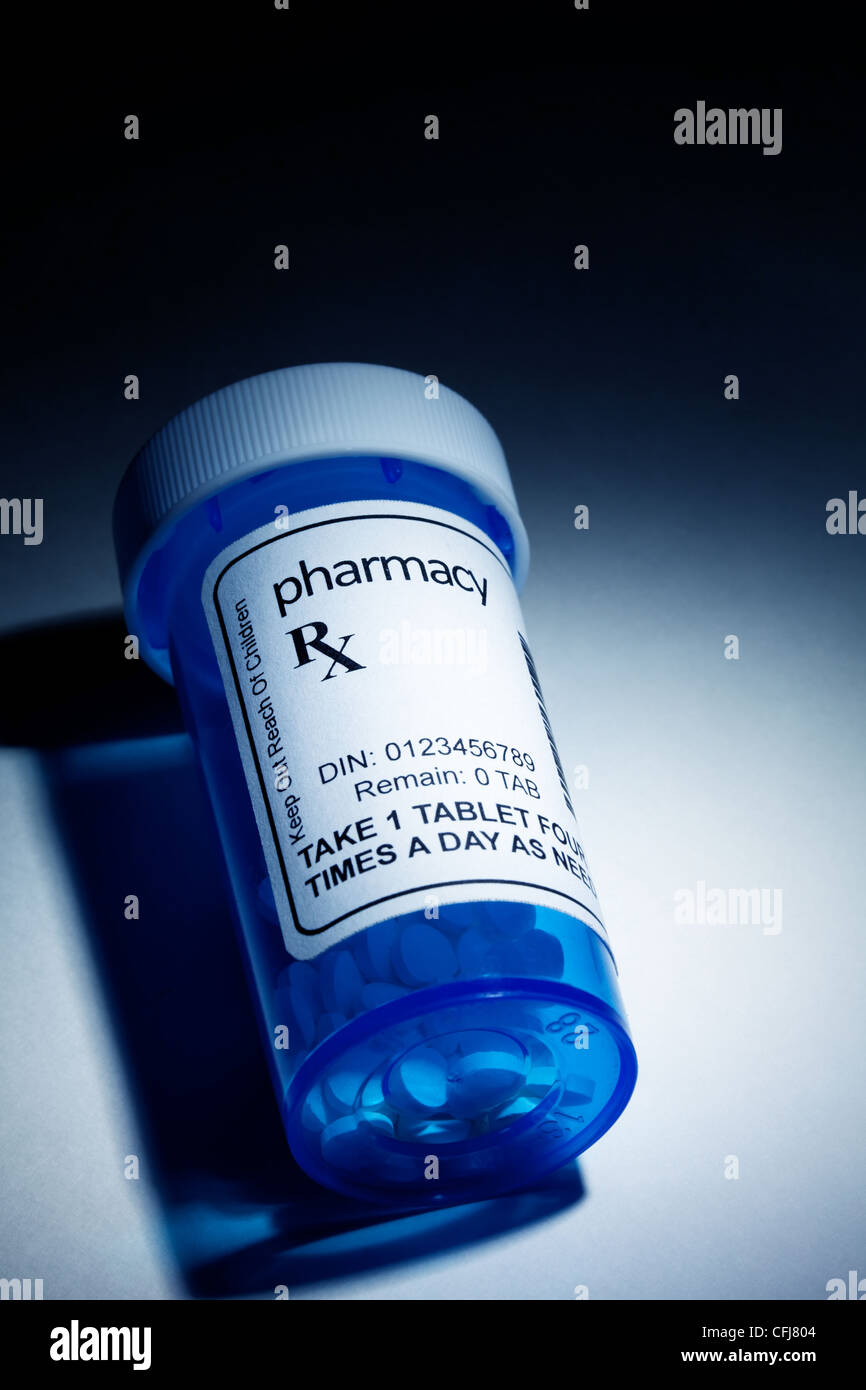 Pill Bottle, concept for Healthcare And Medicine Stock Photo - Alamy