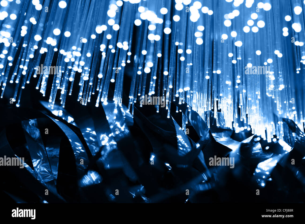 Fiber optics background with lots of light spots Stock Photo - Alamy