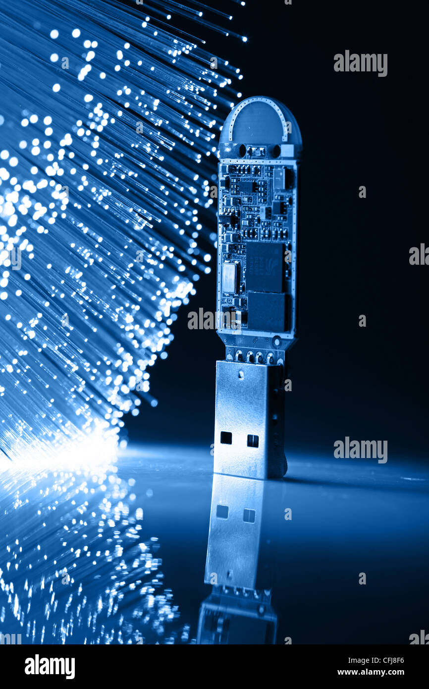 Fiber optics background with lots of light spots Stock Photo - Alamy