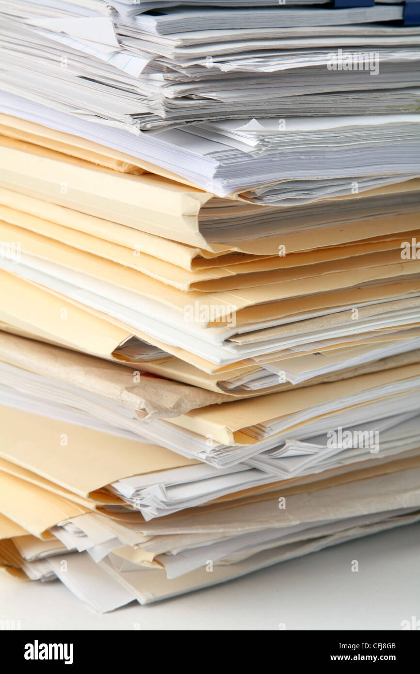 file Stack close up shot Stock Photo - Alamy
