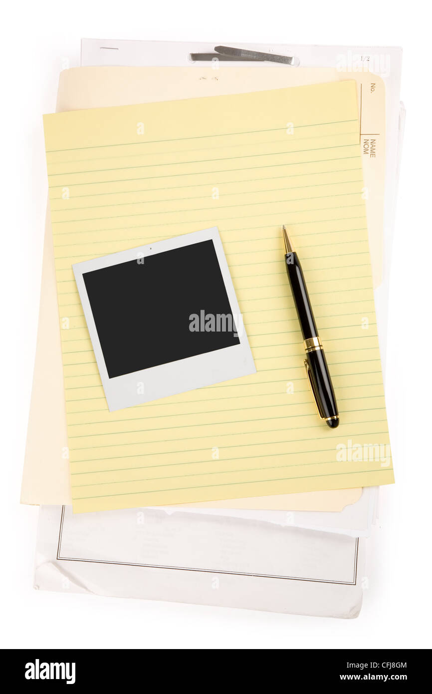 letter paper and pen, business concept Stock Photo - Alamy
