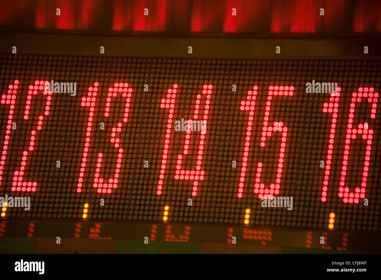 colorful led digital number close up shot Stock Photo - Alamy