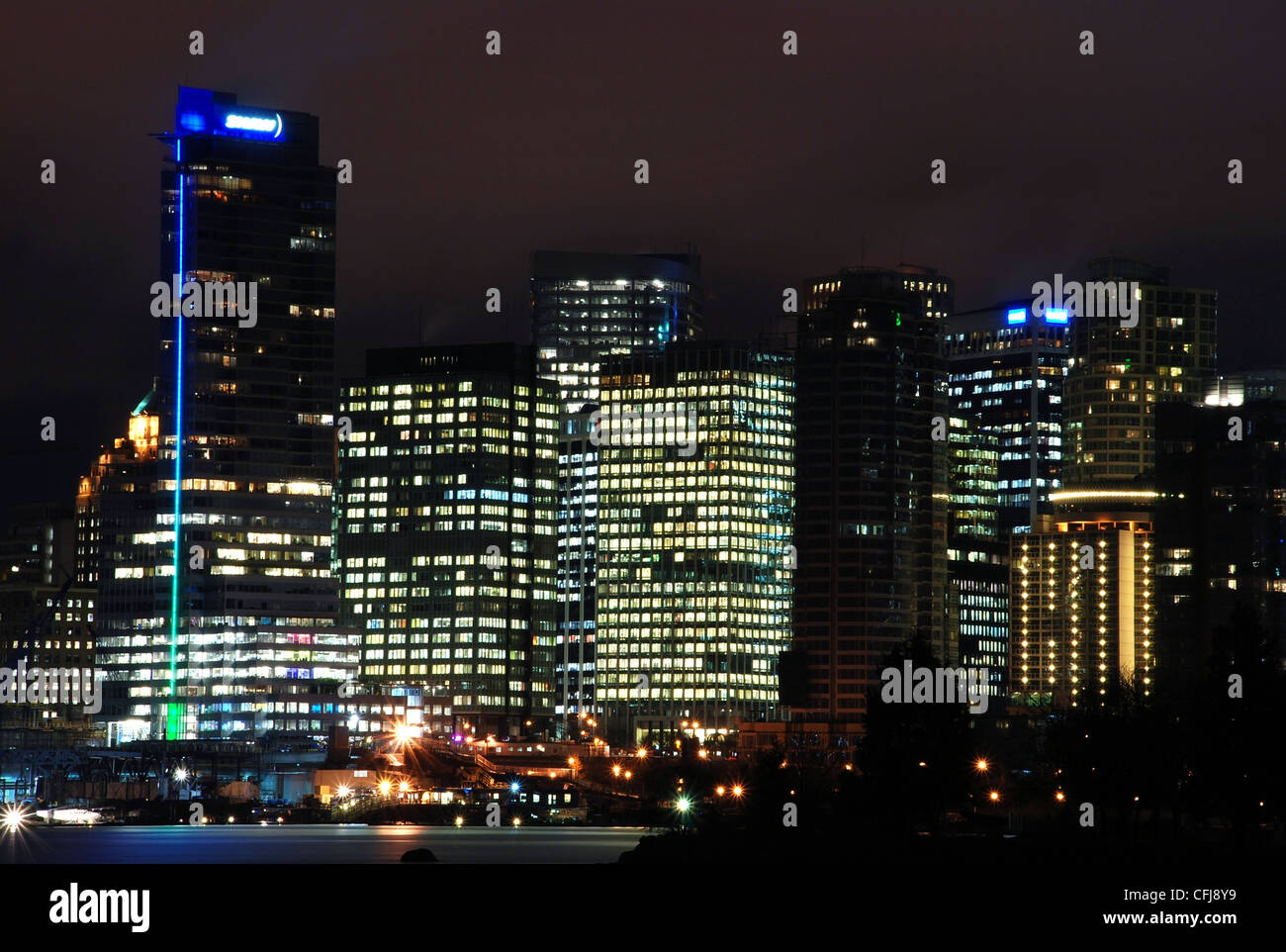 Night scene of downtown Vancouver, BC Canada Stock Photo - Alamy