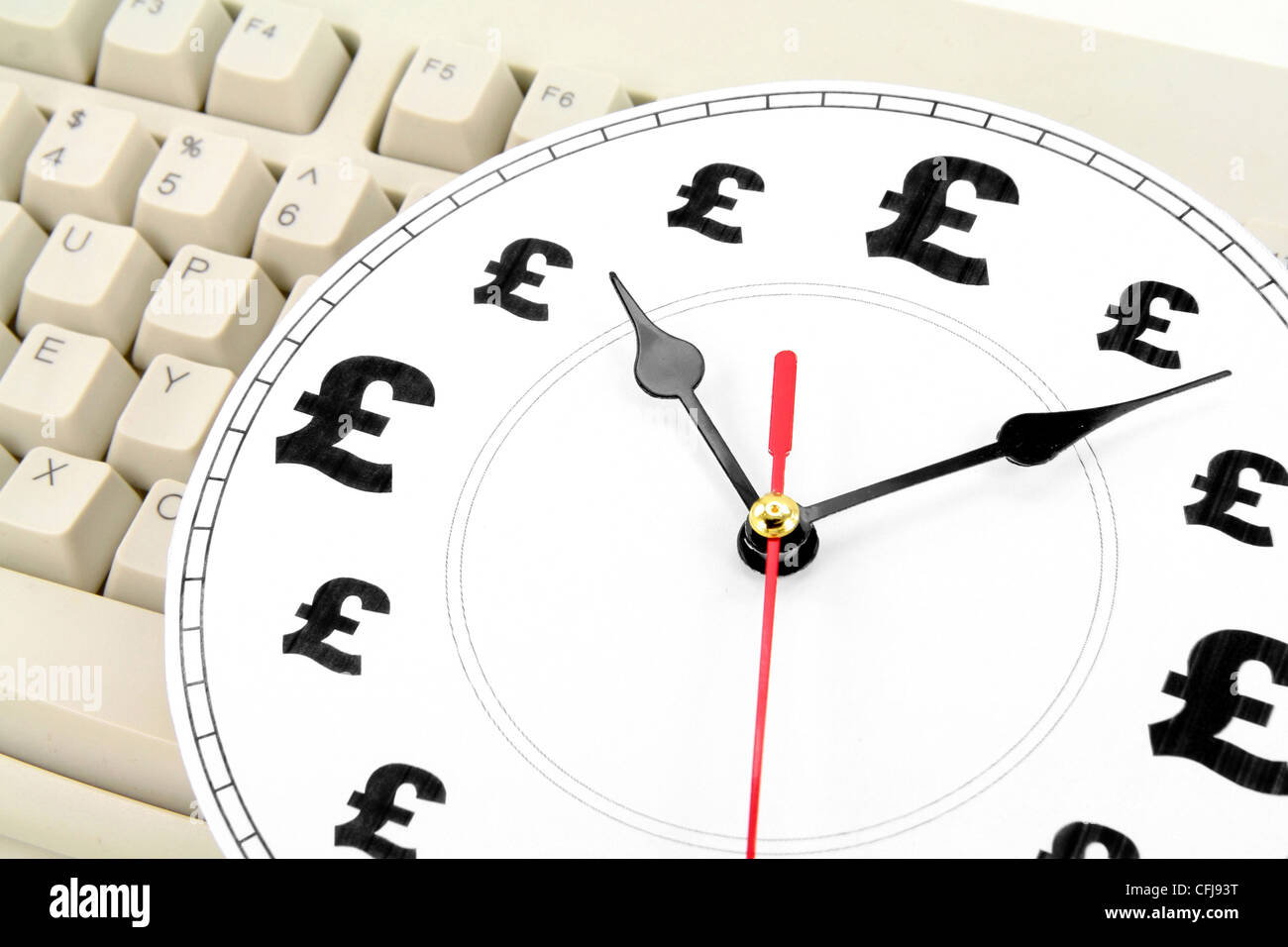 clock and pound Sign, concept of time is money Stock Photo - Alamy