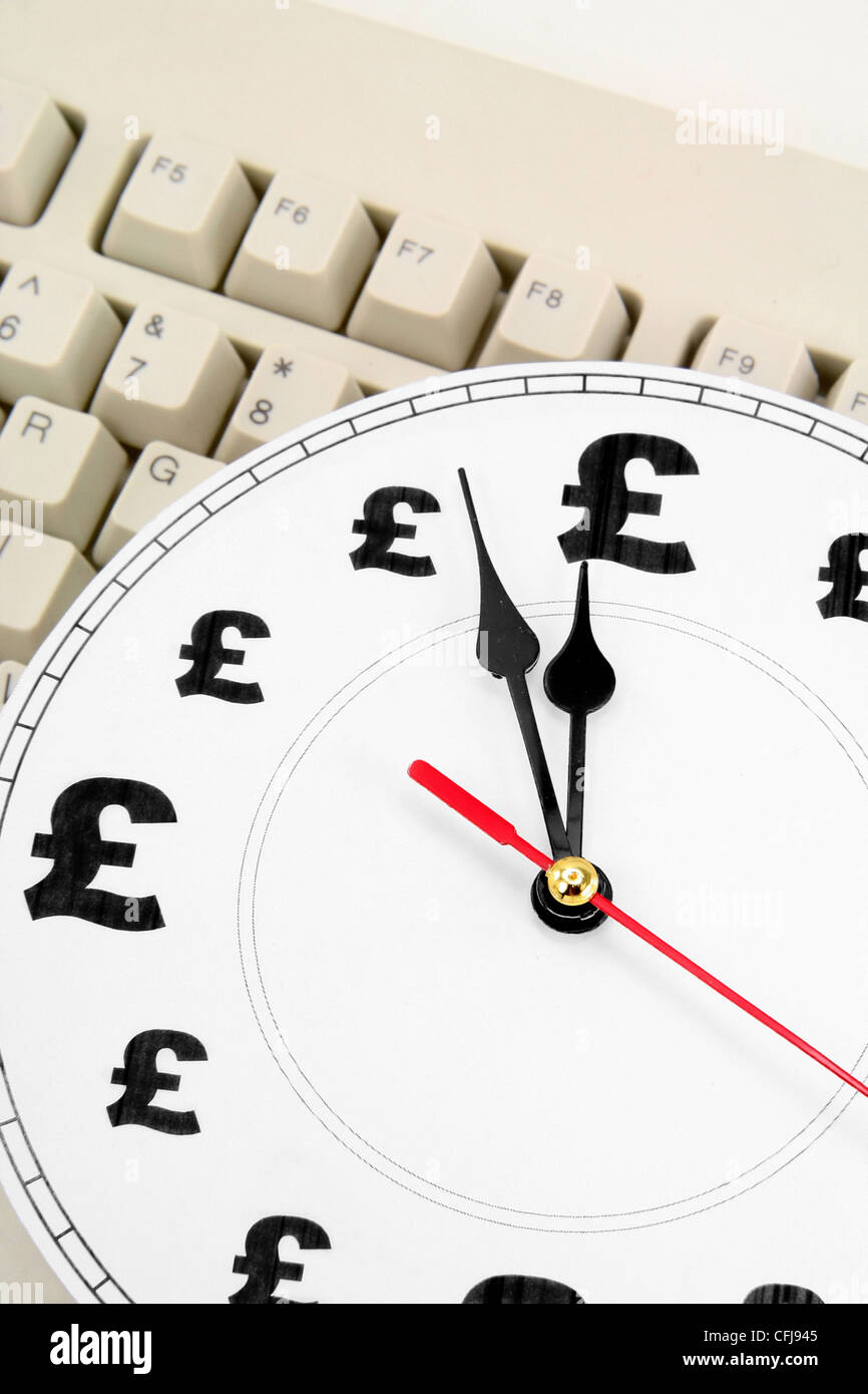 clock and pound Sign, concept of time is money Stock Photo - Alamy