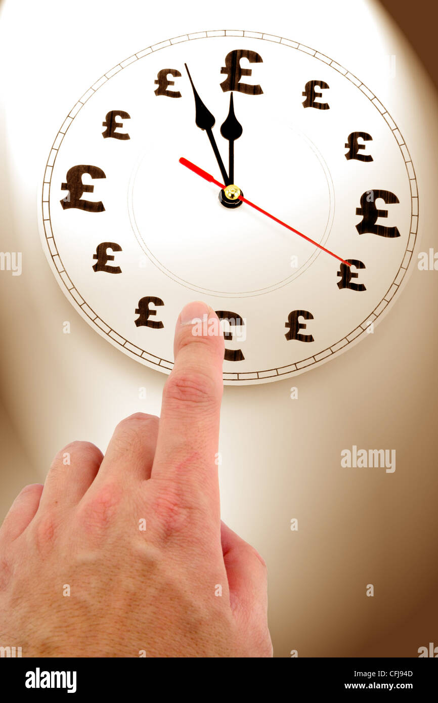 clock and pound Sign, concept of time is money Stock Photo - Alamy