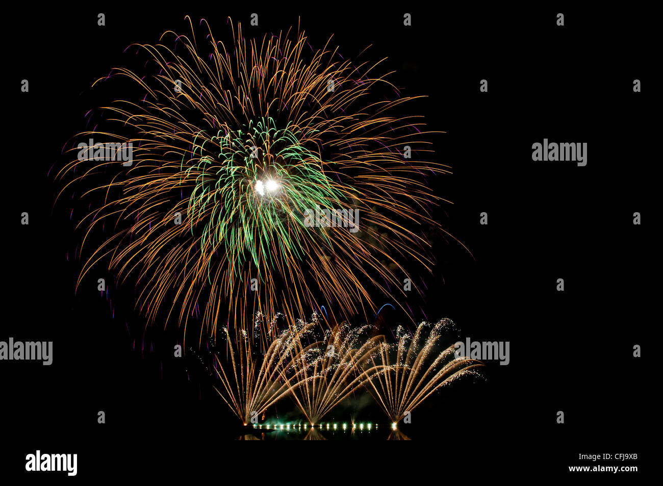 Fireworks at GlobalFest 2011, Finale, Elliston Park, Calgary, Alberta ...