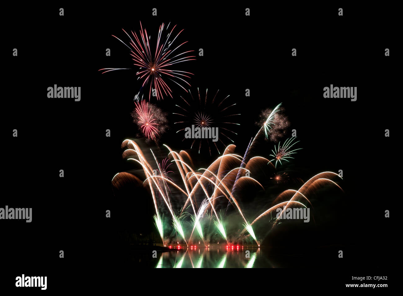 Fireworks at GlobalFest 2011, Finale, Elliston Park, Calgary, Alberta ...