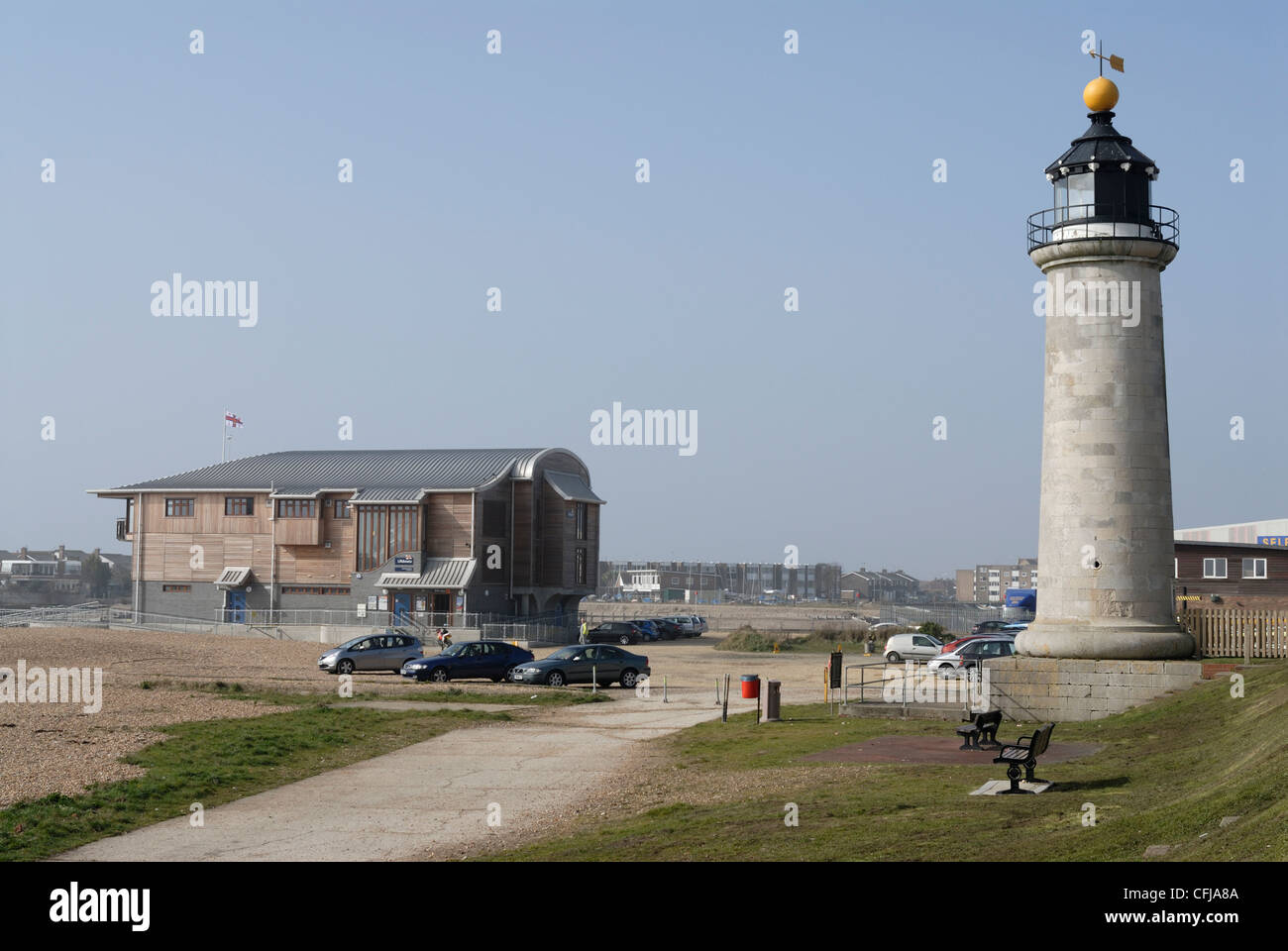 Shoreham Lighthouse and lifeboat station Stock Photo - Alamy
