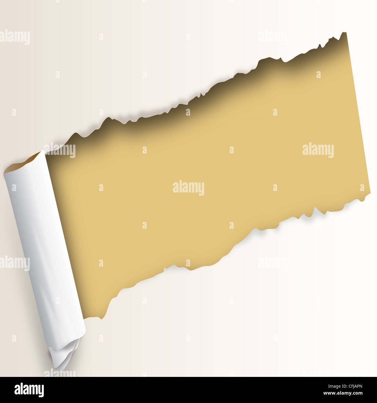 folded ripped paper - old style vintage paper Stock Photo - Alamy