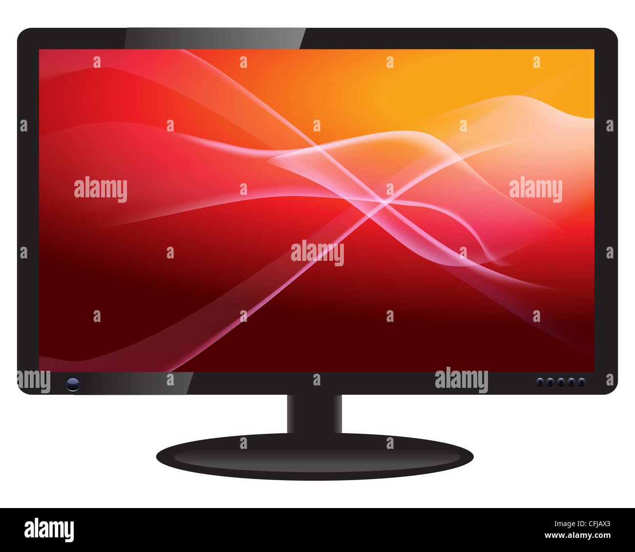 Black monitor with colorful background Stock Photo - Alamy