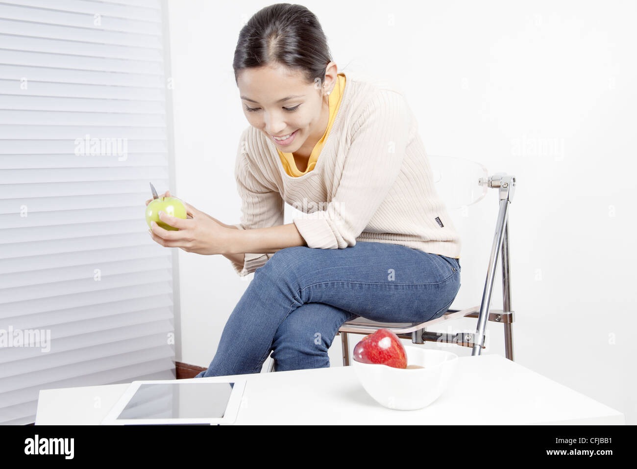 Face biting tablet hi-res stock photography and images - Alamy
