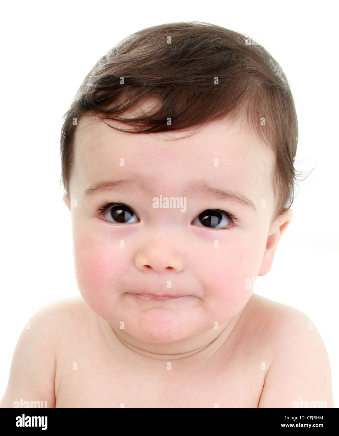 Adorable baby boy looking up Stock Photo - Alamy