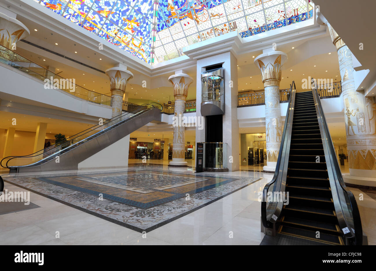 Egyptian themed Wafi mall in Dubai, United Arab Emirates Stock Photo ...