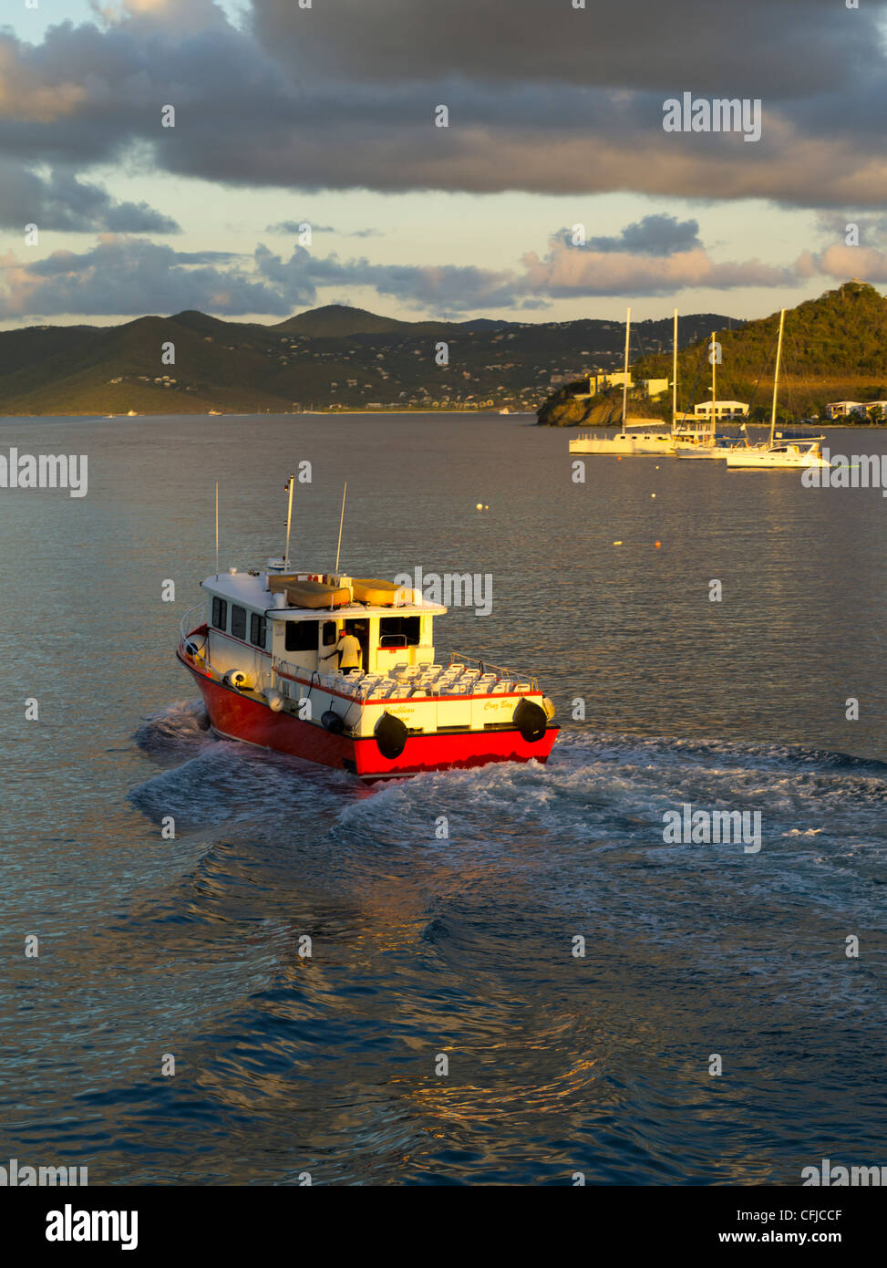 Ferry heads to Cruz Bay, St. John's from Smith Bay, St. Thomas, US ...