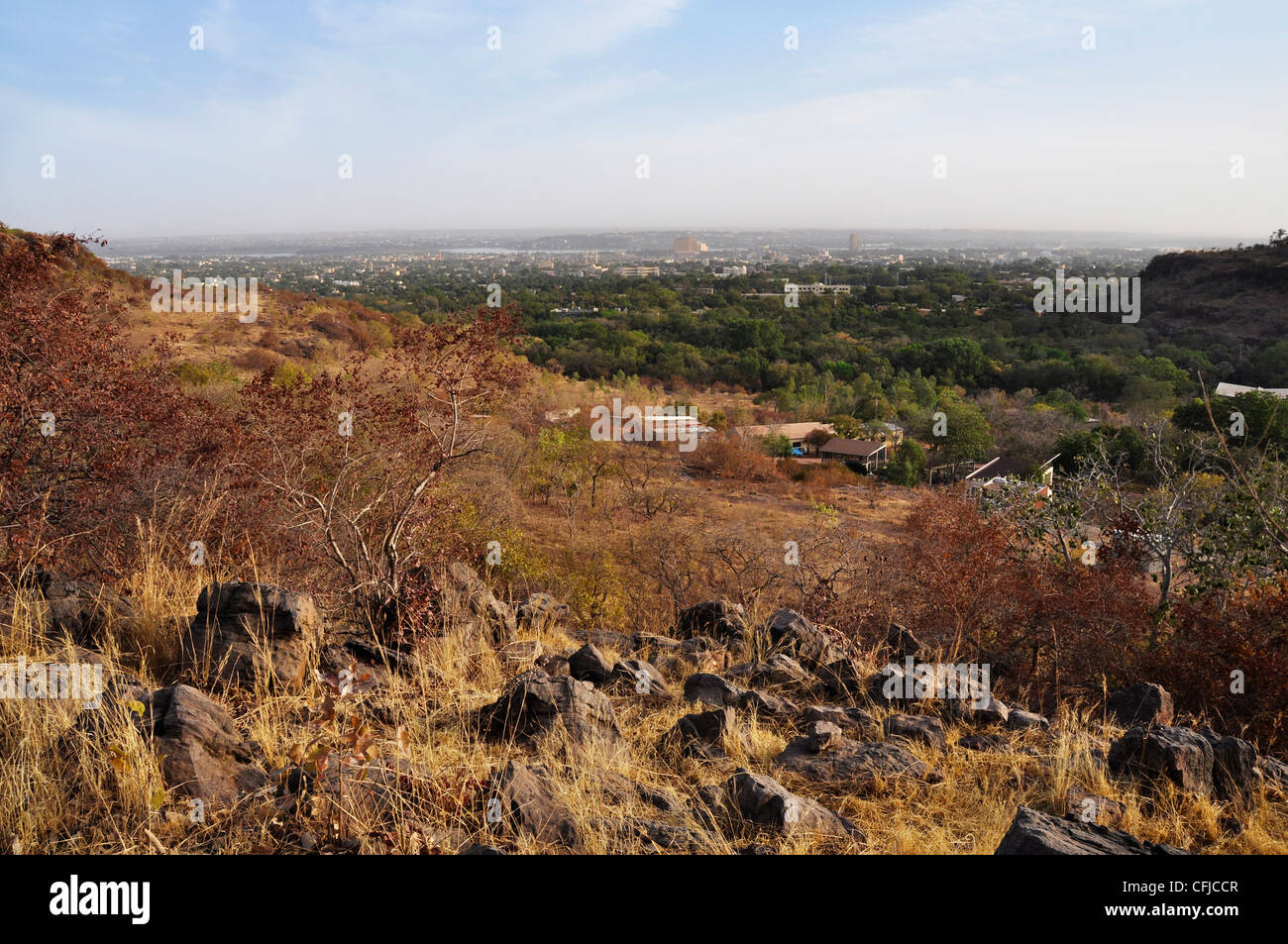 Bamako view from atop a hill, Mali Stock Photo - Alamy