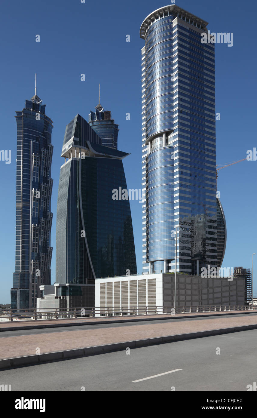 Skyscrapers at the Business Bay in Dubai, United Arab Emirates Stock ...
